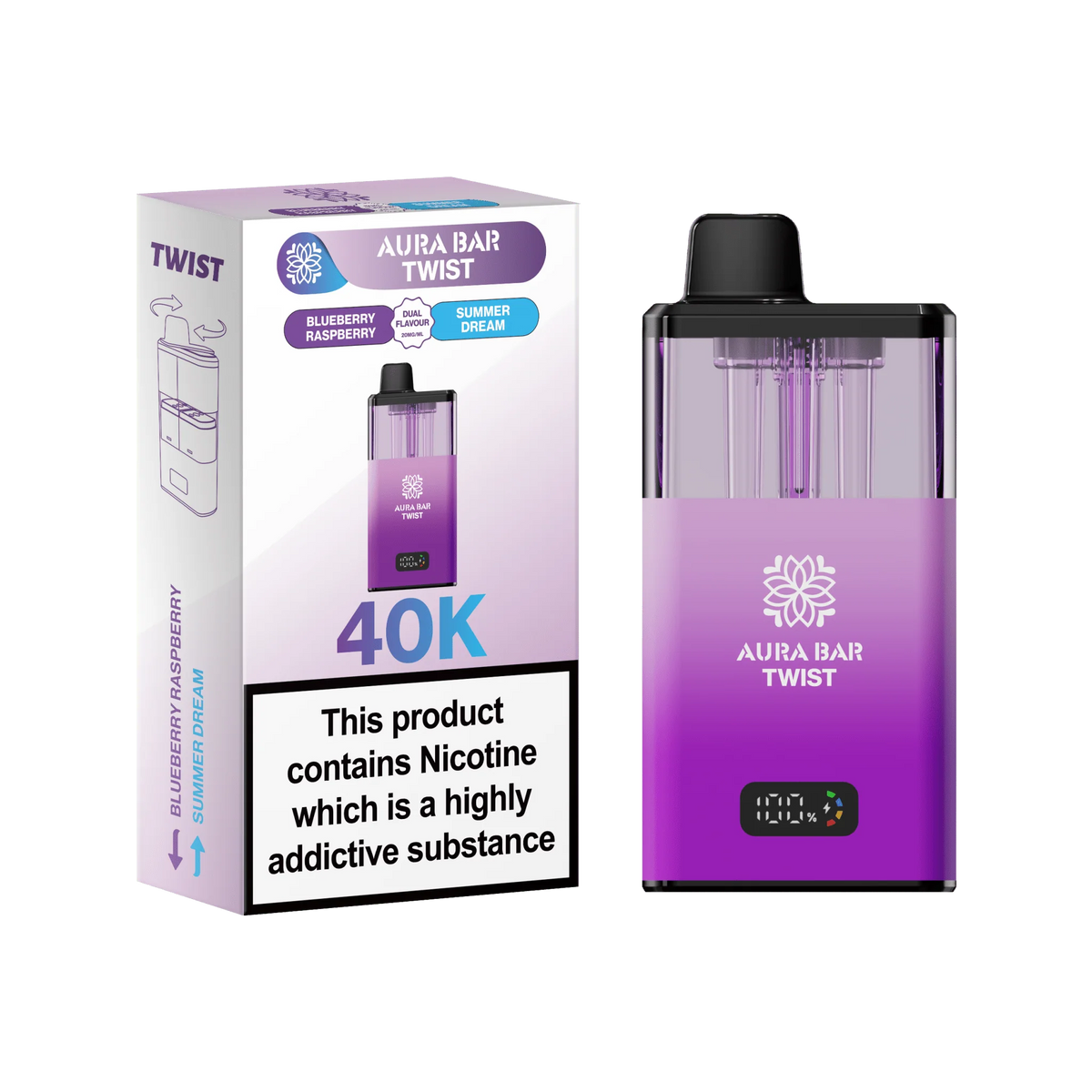 Aura Bar Twist 40k Prefilled Pod Vape Kit – Vapes Master